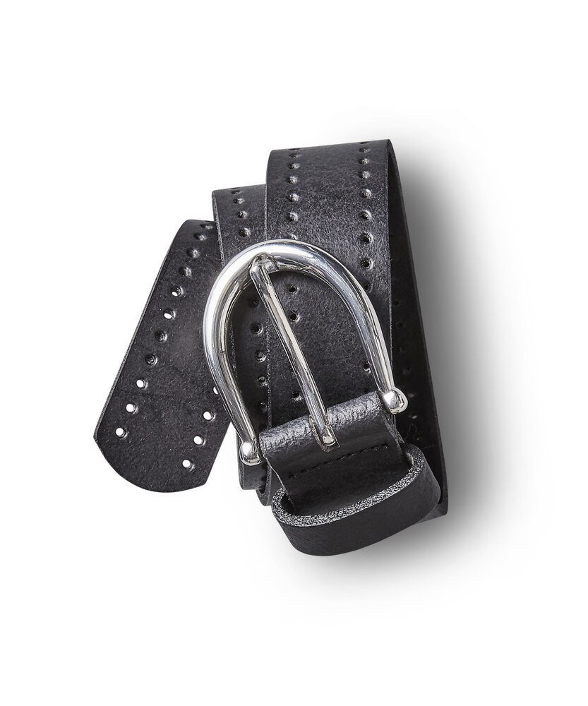 Denver Hayes Women's Italian Split Leather Perforated Belt | Marks