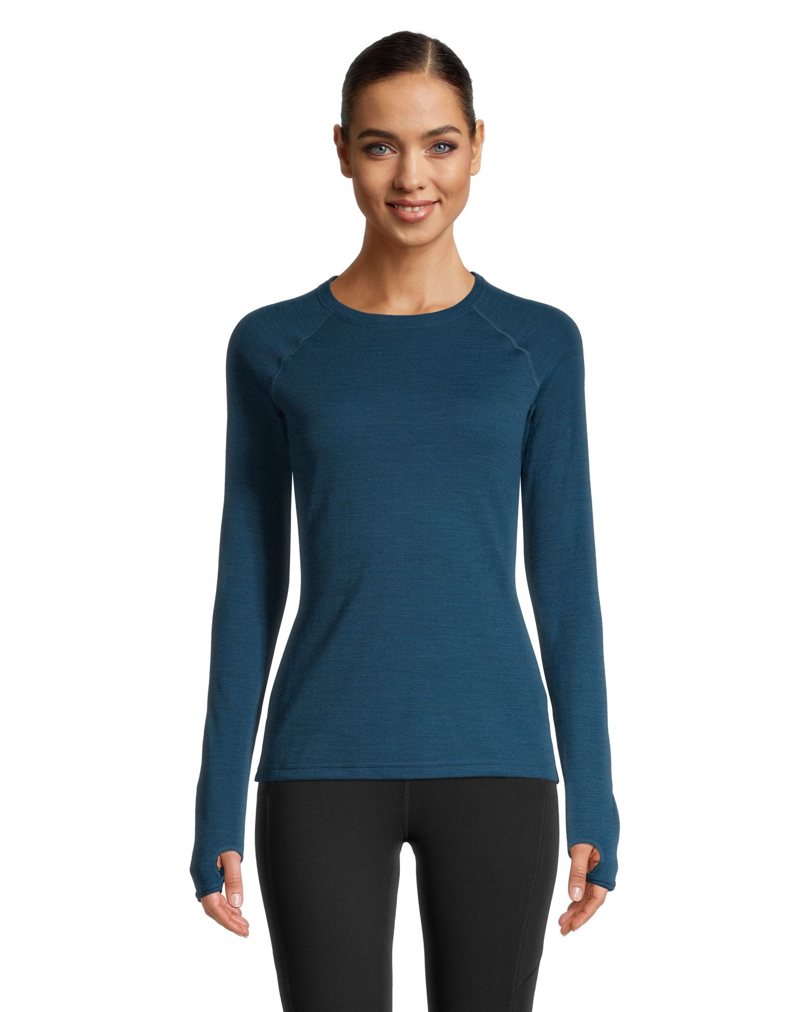 Haut WindRiver T-Max Heat en laine mérinos à col ras du cou et à ...