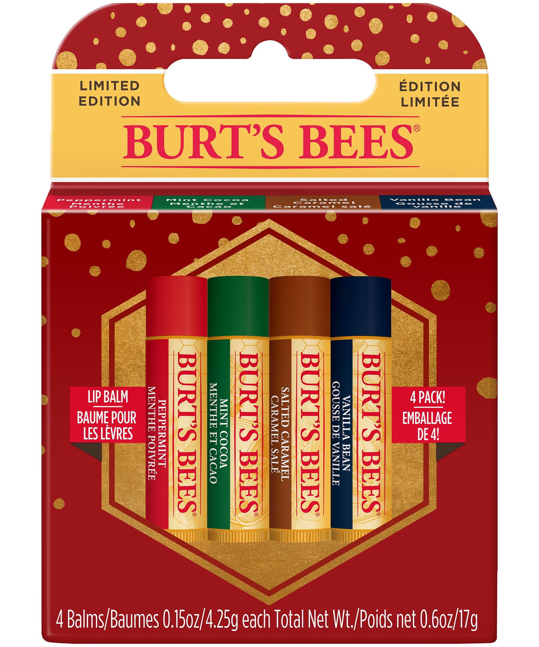 Burts Bees 4 Pack Natural Ingredient Hydrating Lip Balm Gift Set | Mark's