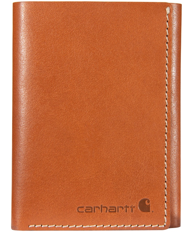 Carhartt Men's Buff Tanned Leather Rough Cut Five Card Pocket Trifold ...