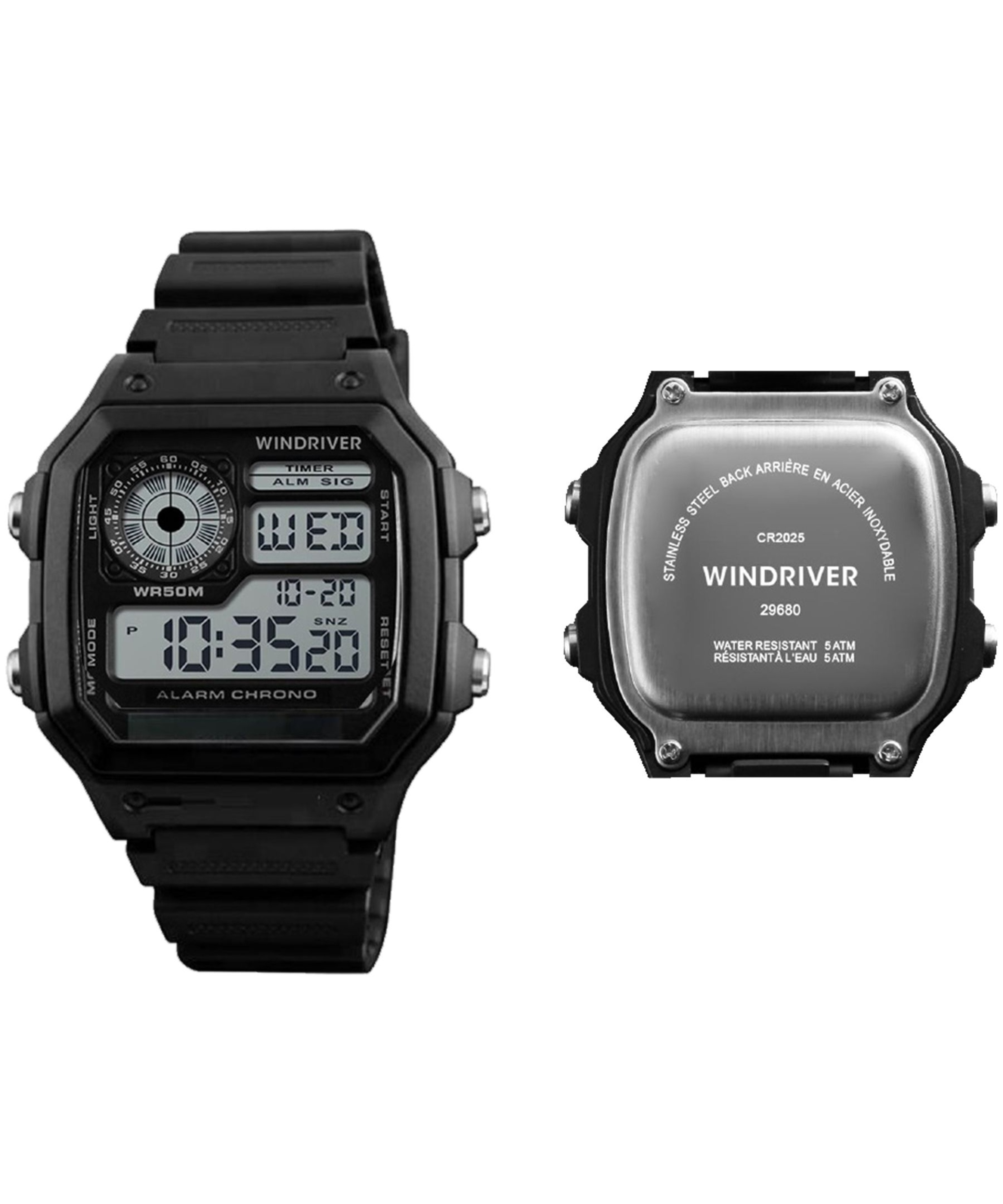 WindRiver Digital Water Resistant Watch | Mark's