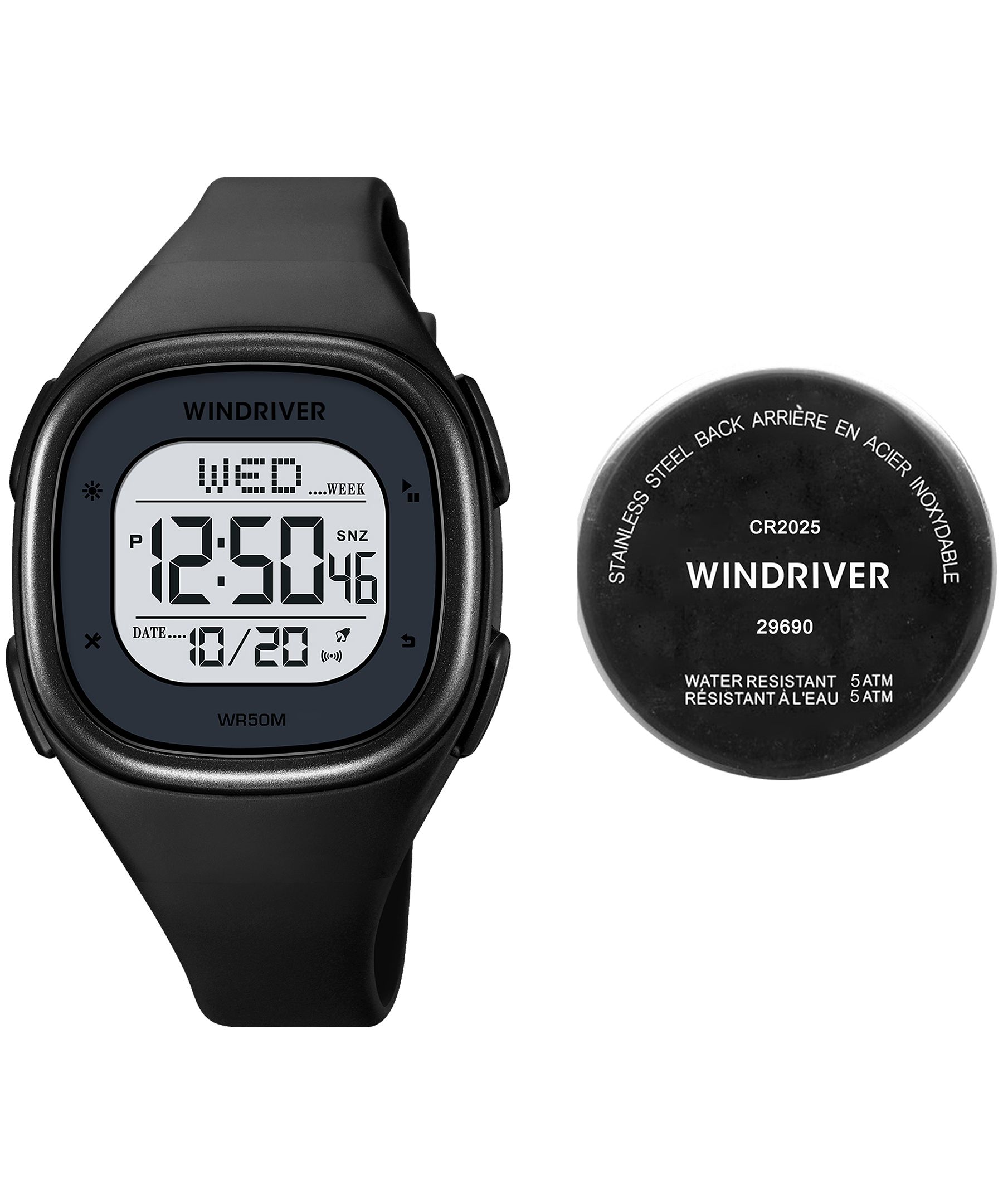 WindRiver Square Face Digital Watch | Mark's