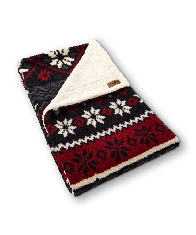 Couverture en sherpa double à motif de flocons, Heritage, WindRiver | L’Équipeur