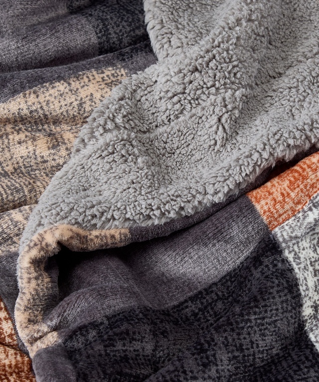 WindRiver Heritage Brick Plaid Sherpa Fleece Blanket | Mark's