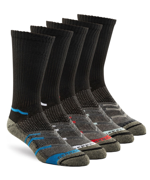 Copper Sole Mens 5 Pack Extreme Athletic Crew Socks Marks