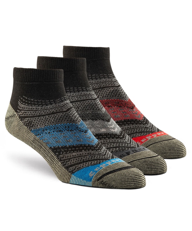 Copper Sole Mens 3 Pack Extreme Athletic Low Cut Sport Socks Marks
