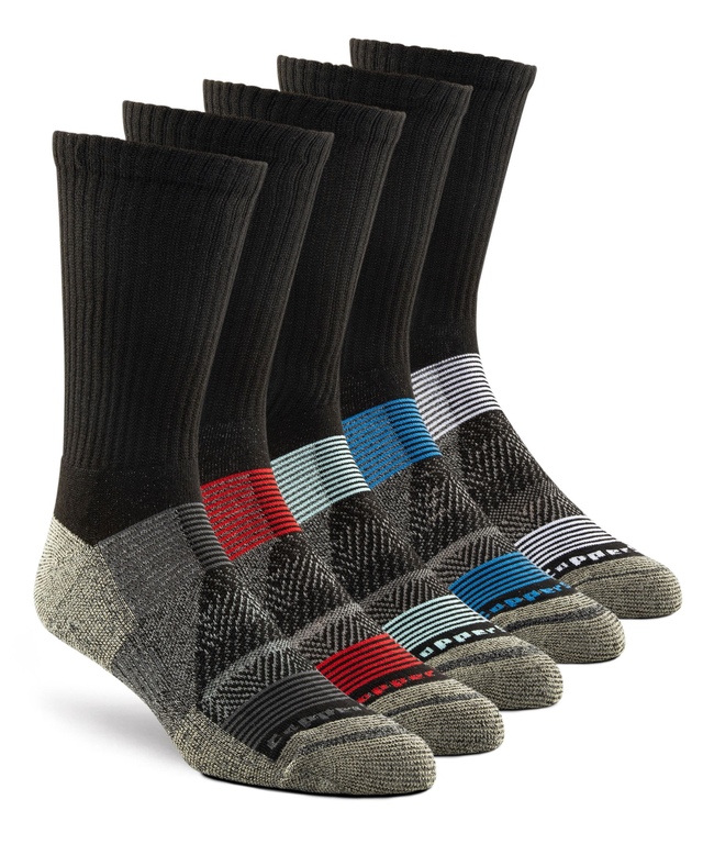 Copper Sole Mens 5 Pack Extreme Athletic Crew Socks Marks