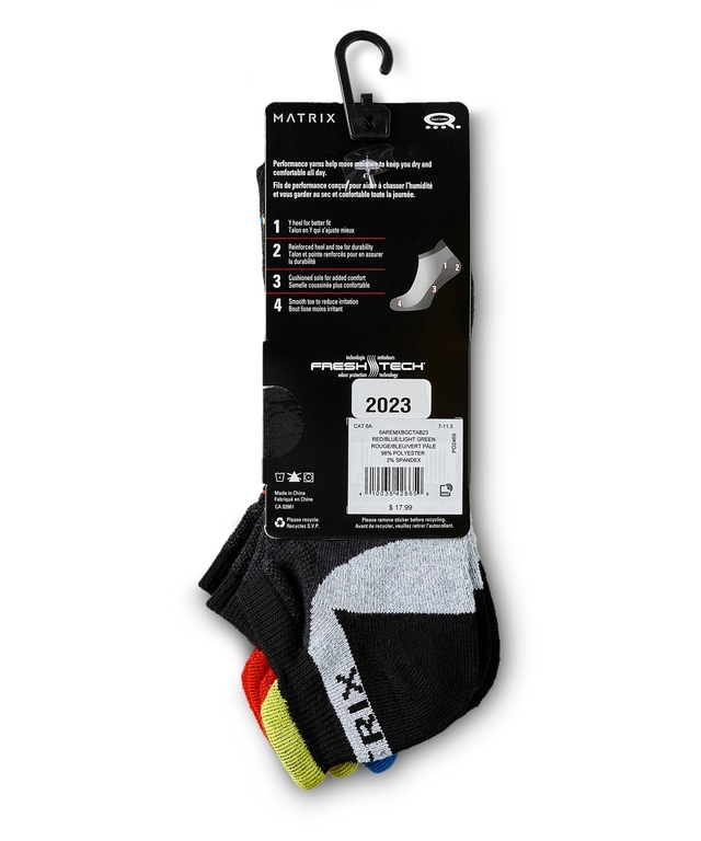 Matrix Men's 3 Pack Low Cut Sport Socks with Tab | Marks