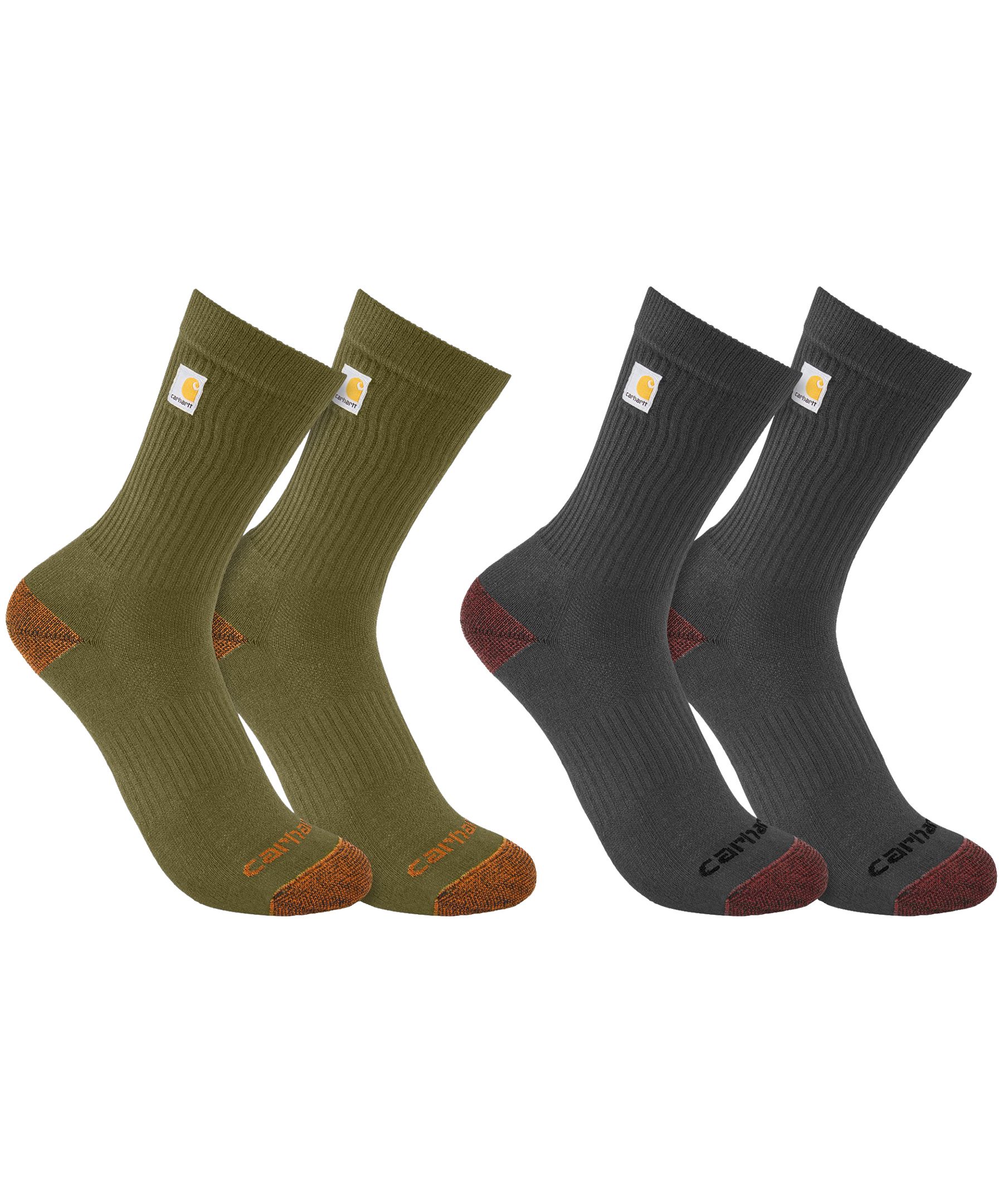 Carhartt Men's 2 Pack Midweight Logo Crew Sock | Marks