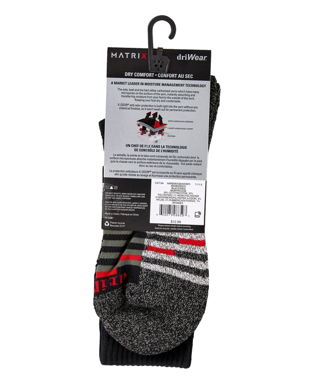 Matrix Men's Driwear Crew Sport Socks | Marks
