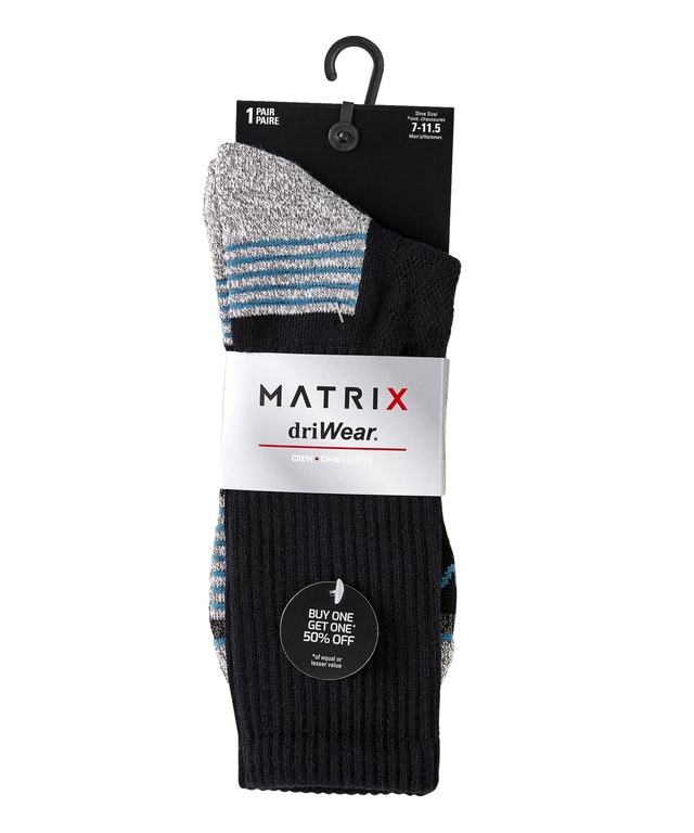 Matrix Men's Driwear Crew Sport Socks | Mark's