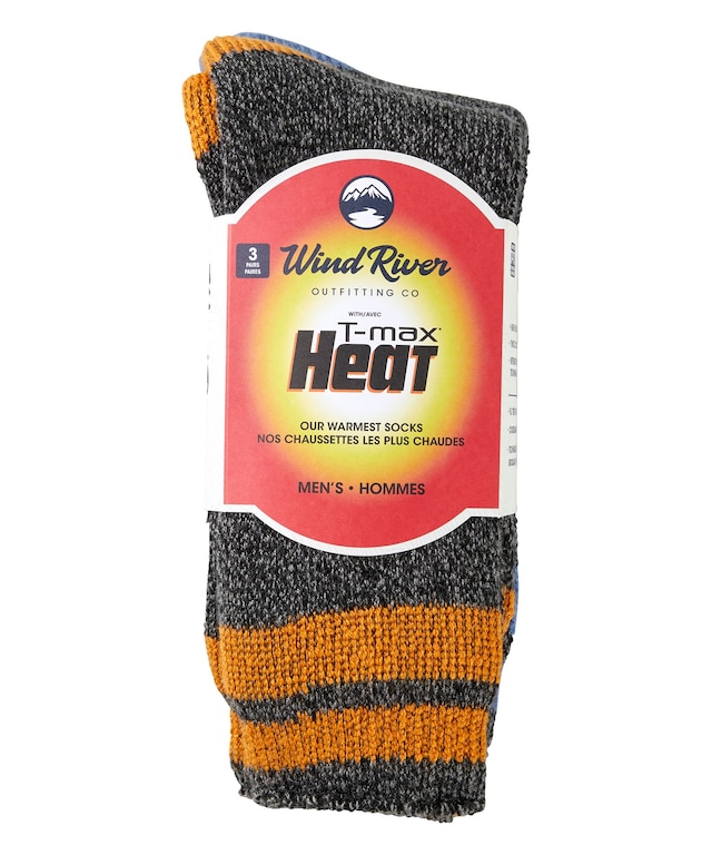 WindRiver Men's 3 Pack T-Max Heat Thermal Boot Socks | Marks
