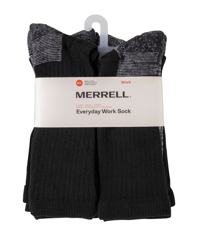 Merrell Men's 6-Pack Everyday Work Crew Socks | Marks