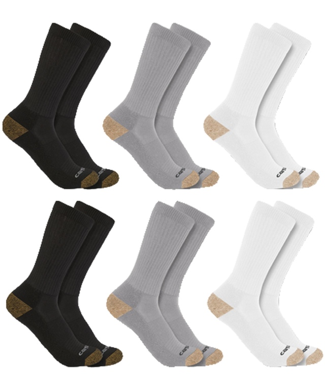 Carhartt Men's 6 Pack Midweight Crew Work Socks | Mark's