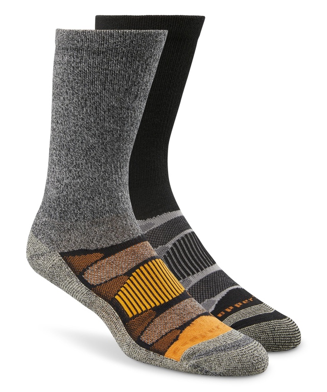 Copper Sole Mens 2 Pack Repreve Hiking Crew Socks Marks