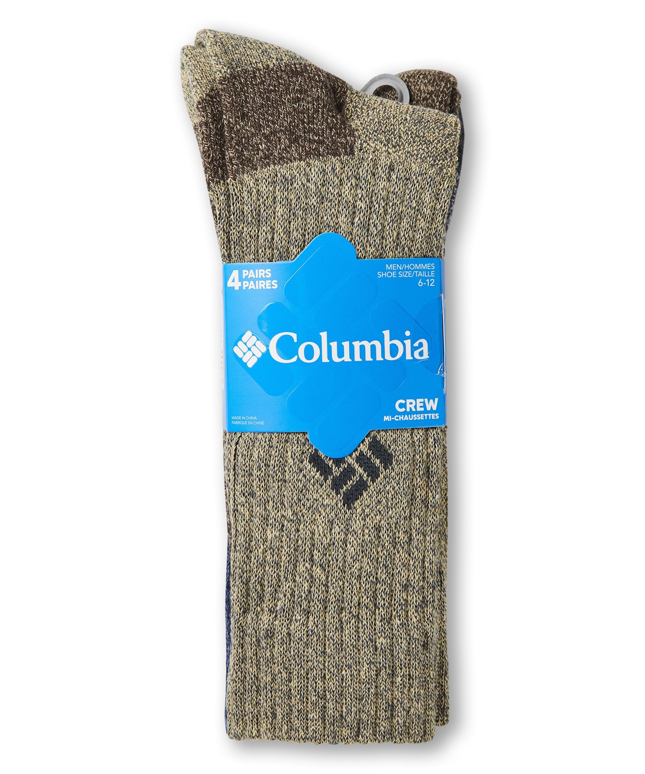 Columbia Men's Moisture Control Cushion Crew Socks, 4 Pack | Mark's