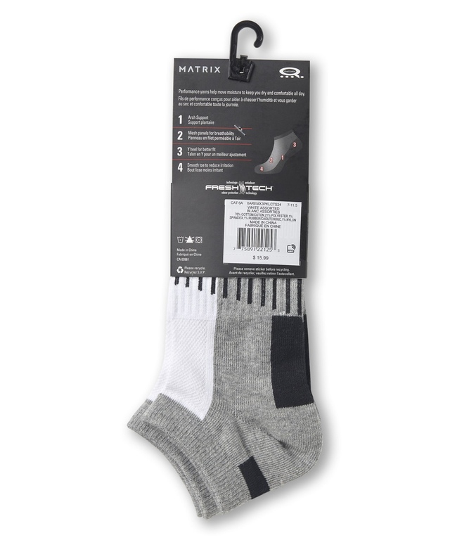 Matrix Men's FRESHTECH® Low Cut Thin Sport Socks, 3 Pack | Mark's