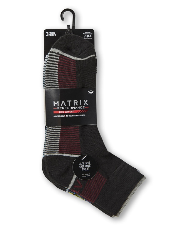 Matrix Men's BOGO Quarter Height Sport Socks, 3 Pack | Mark's