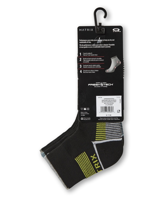 Matrix Men's BOGO Quarter Height Sport Socks, 3 Pack | Mark's