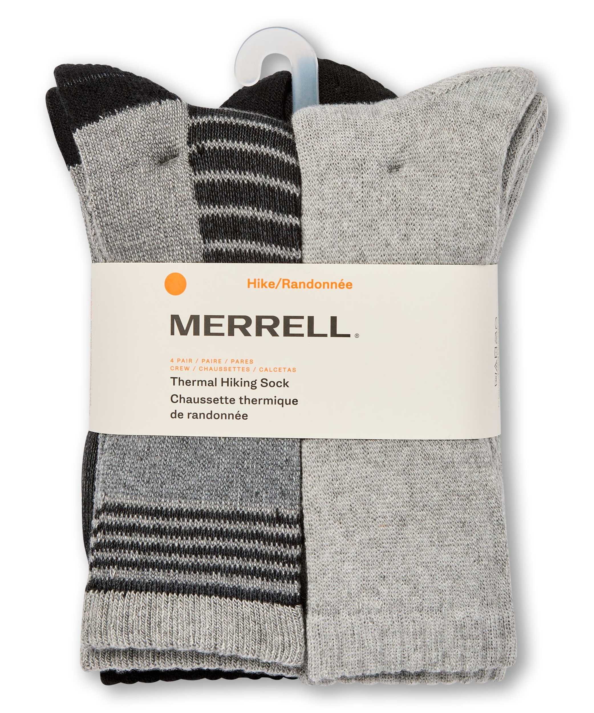 Merrell Men's Thermal Hiking Crew Socks, 4 Pack | Mark's