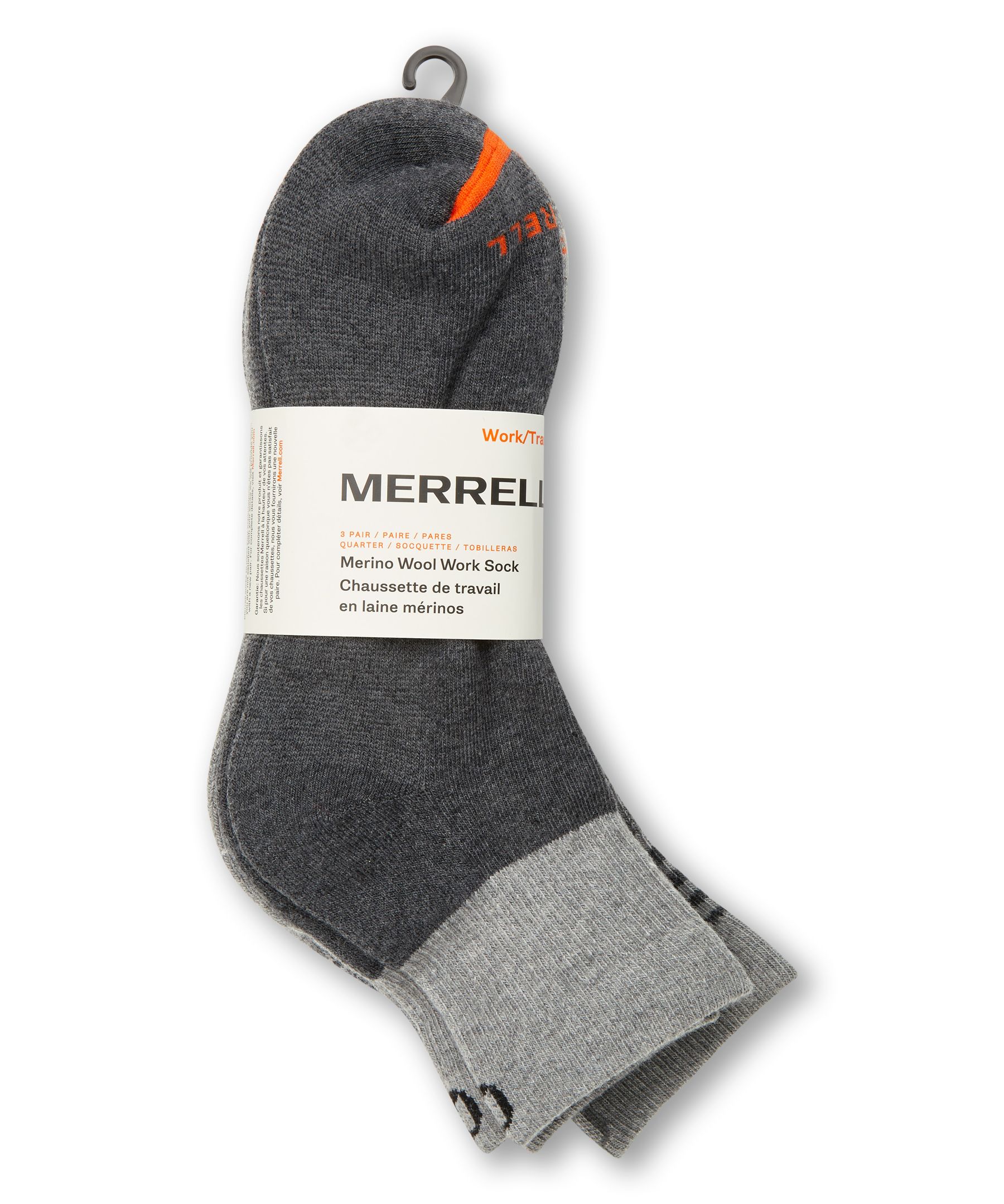 Merrell Men's Wool Work Quarter Socks, 3 Pack | Mark's