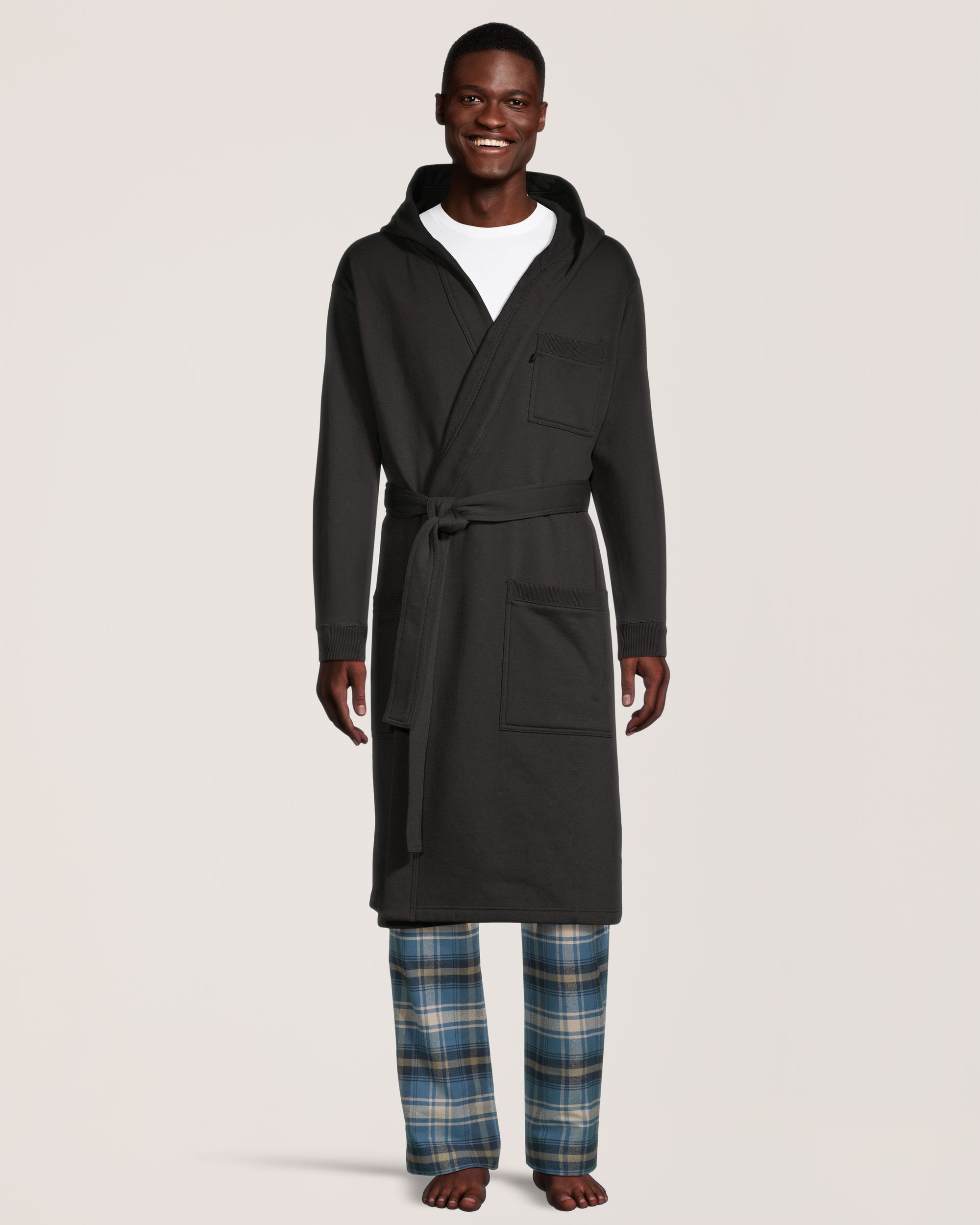 Denver Hayes Men's Hooded Fleece Robe | Mark's