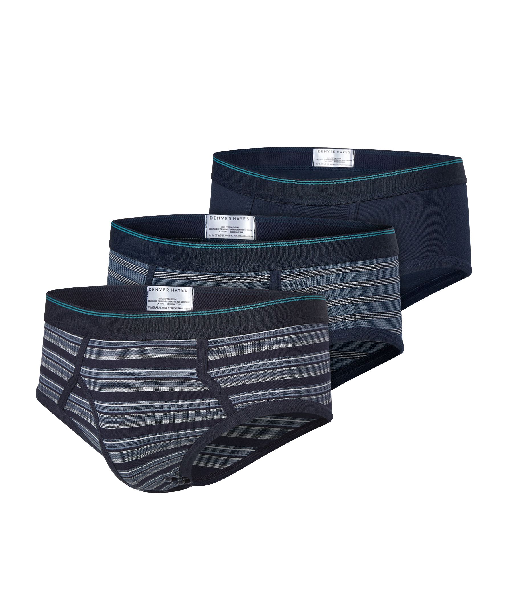 Denver Hayes Men's Yarn Dye Basic Briefs, 3 Pack | Mark's