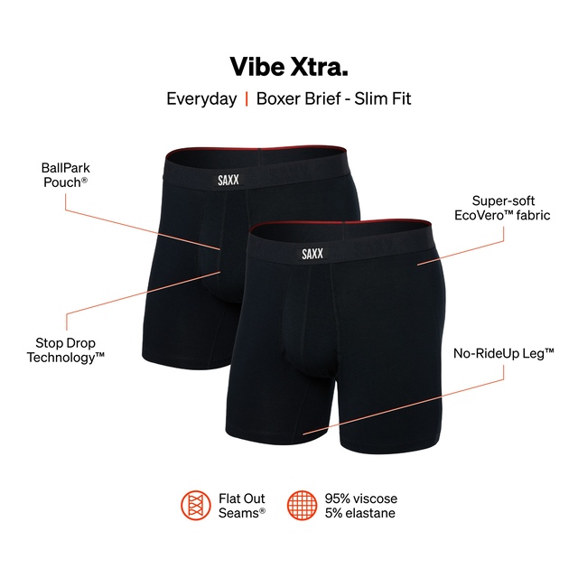 SAXX Men's Vibe Xtra BallPark Pouch™ Boxer Briefs, 2 Pack | Mark's