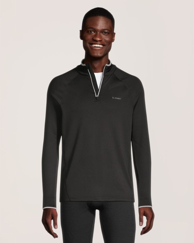 WindRiver Men's T-Max 1/4 Zip Grid Tech Fleece Top | Mark's