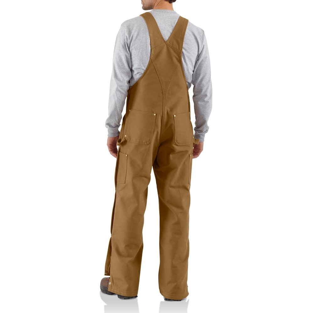 Carhartt Men's R37 Zip-To-Thigh Chap Unlined Front Bib Overall - Brown ...