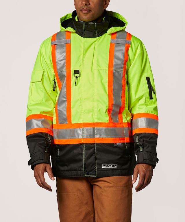 Dakota Workpro Series Men's Hi-Visibility 7-In-1 T-MAX Lined Jacket | Marks