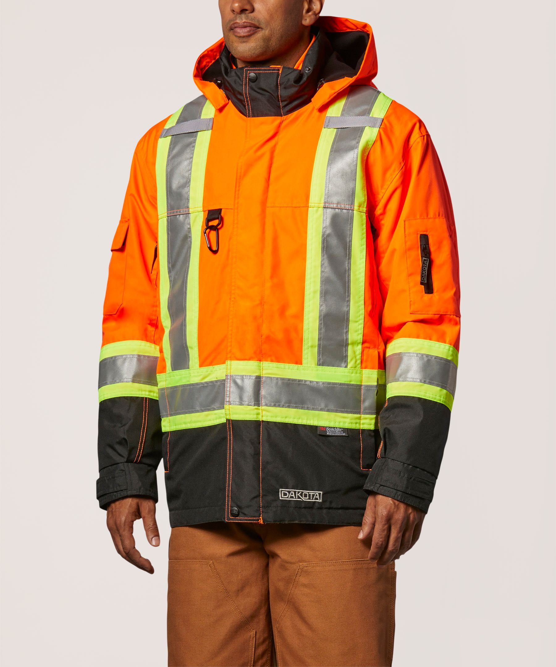 Dakota WorkPro Series Men's Hi-Visibility 7-In-1 T-MAX Lined Jacket | Marks