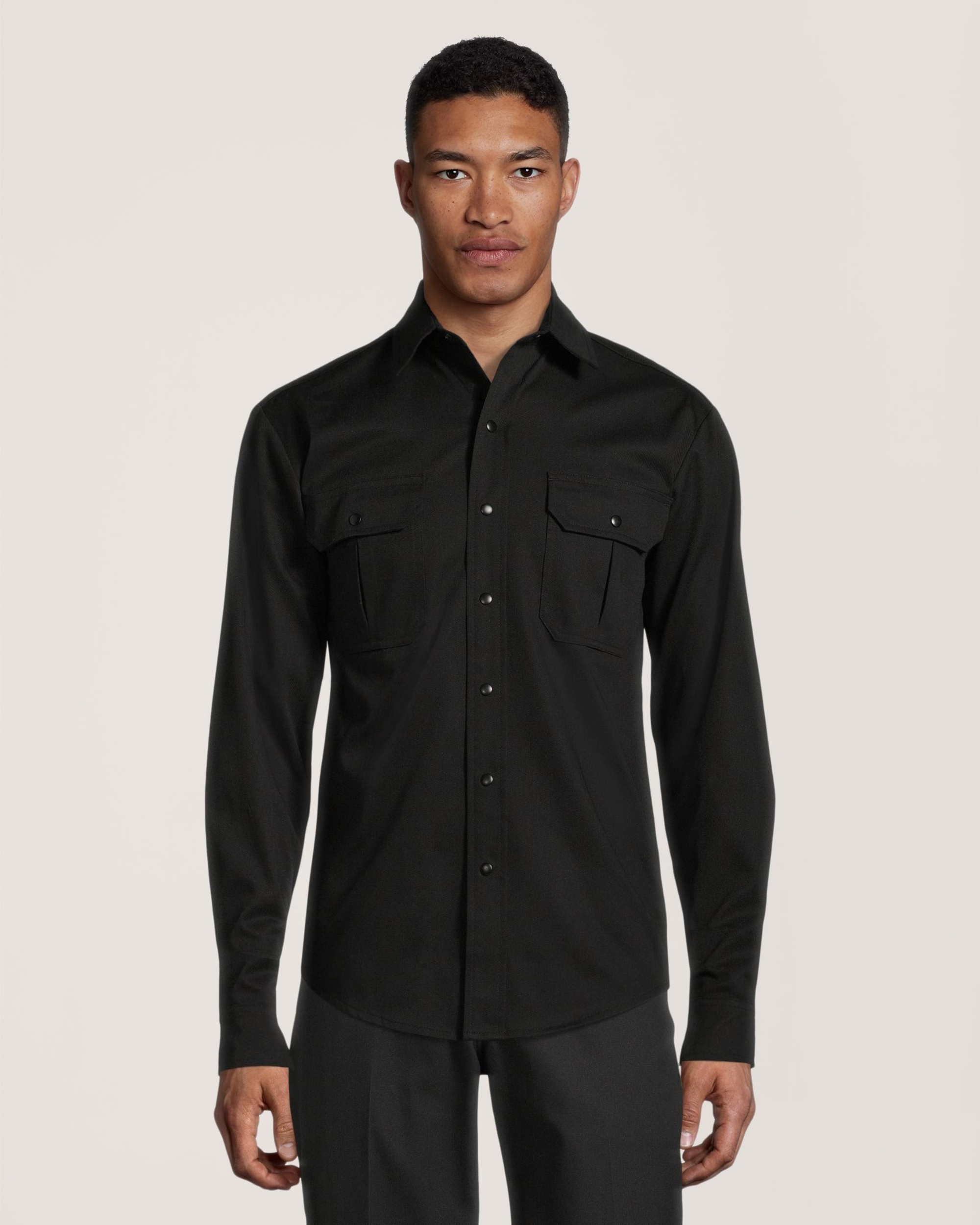 Dakota WorkPro Series Men's Snap Front Stretch Poly Cotton Long Sleeve ...