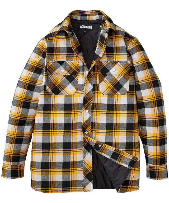 Aggressor Men's Snap-Front Plaid Quilted Flannel Work Shirt | Marks