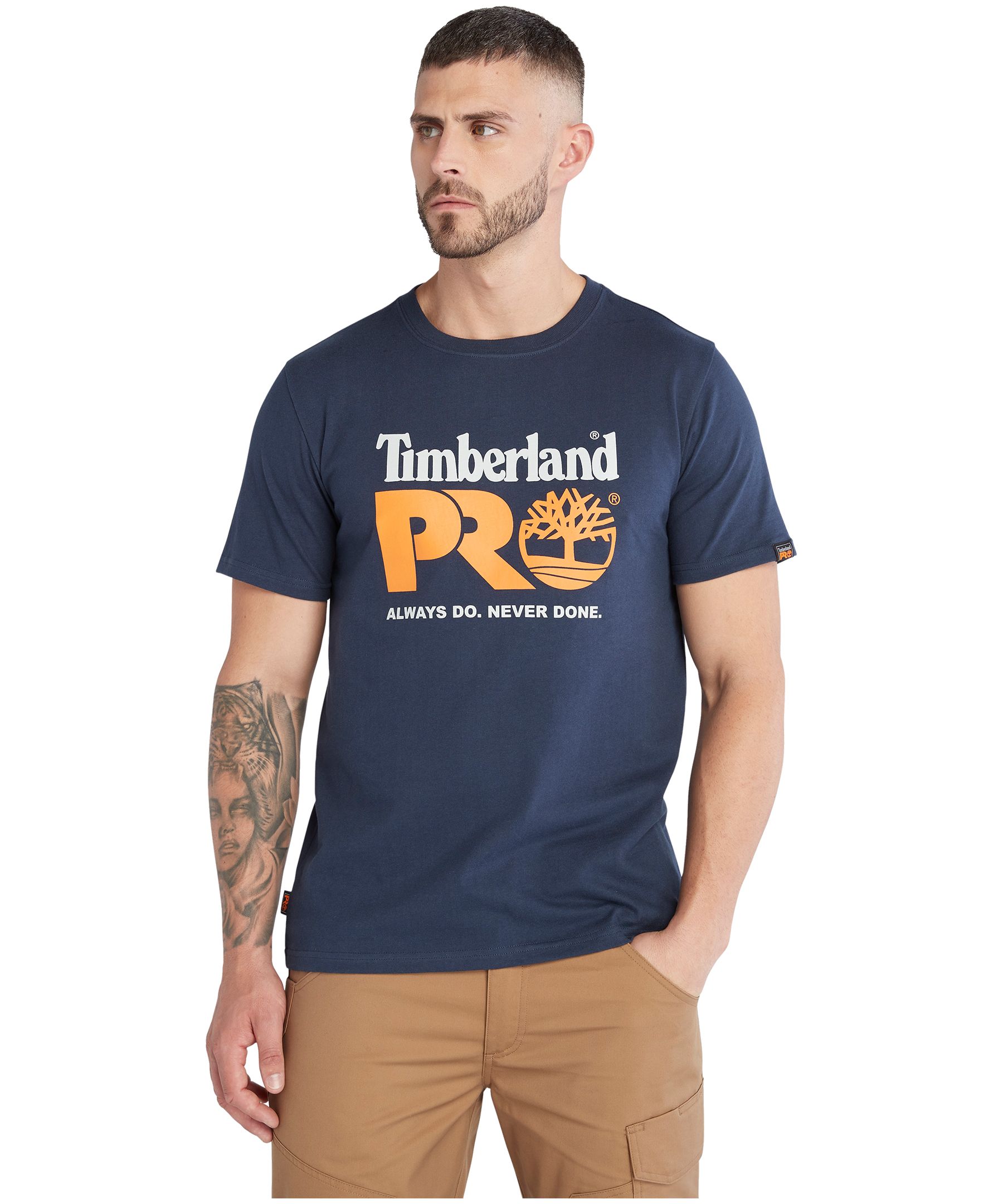 Men's Core Chest Logo Crewneck Cotton Work T Shirt | Mark's