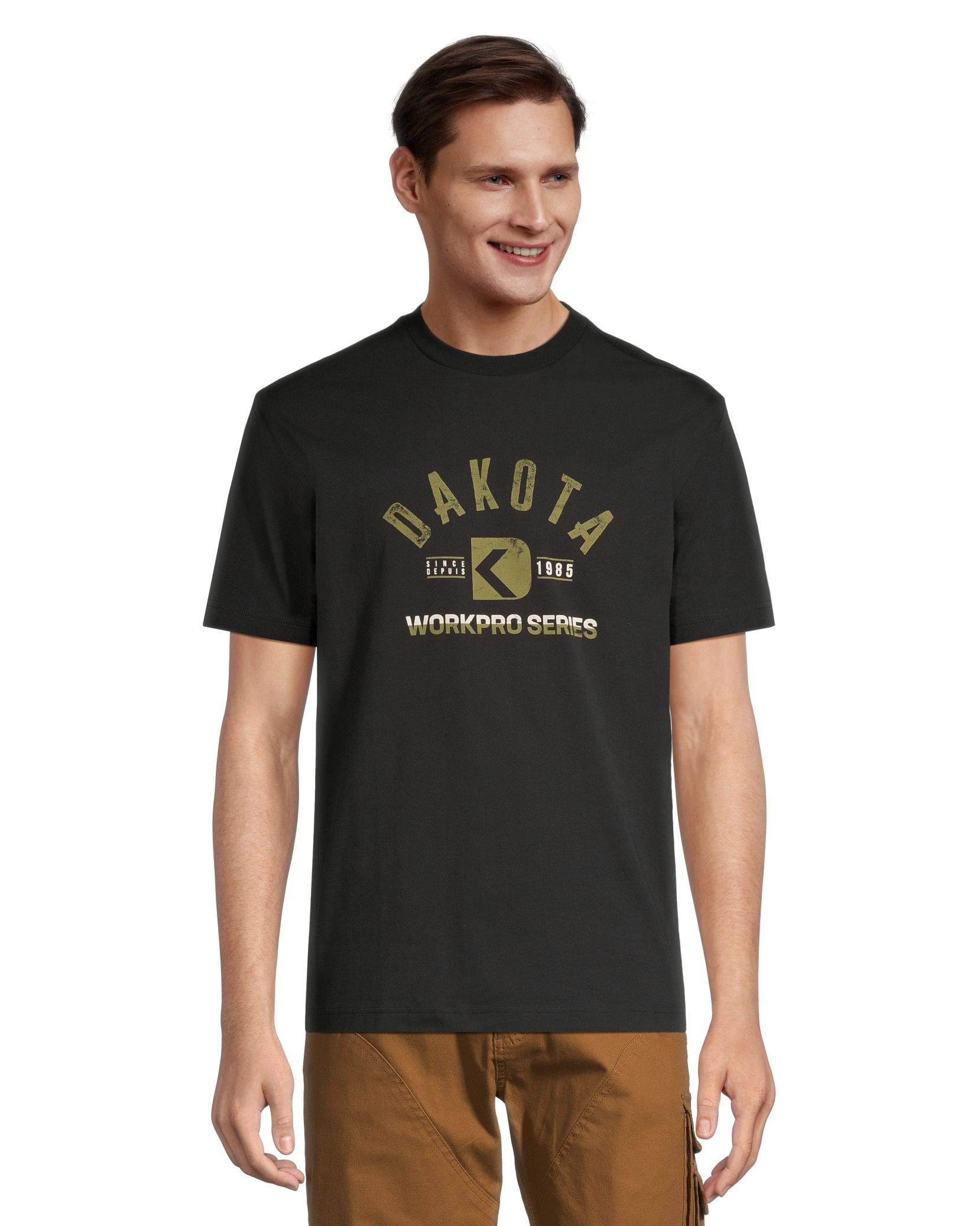 T-shirt en coton à logo en décalcomanie, pour hommes, série Workpro ...