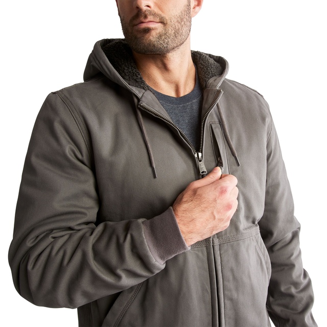 Timberland PRO Men's Gritman Lined Canvas Hooded Insulated Work Jacket ...