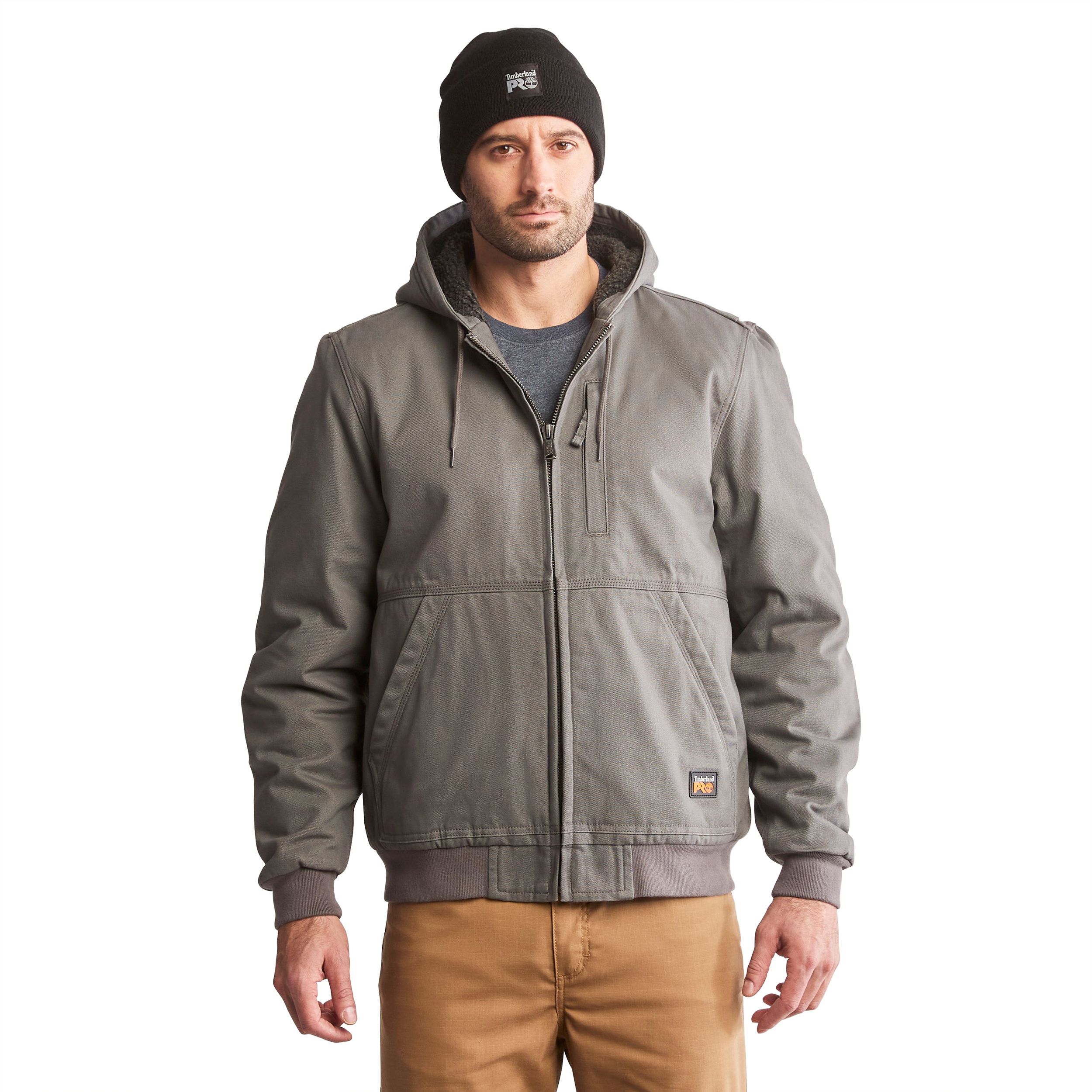 Timberland PRO Men's Gritman Lined Canvas Hooded Insulated Work Jacket ...