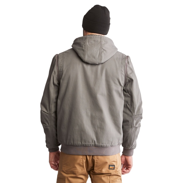 Timberland PRO Men's Gritman Lined Canvas Hooded Insulated Work Jacket ...