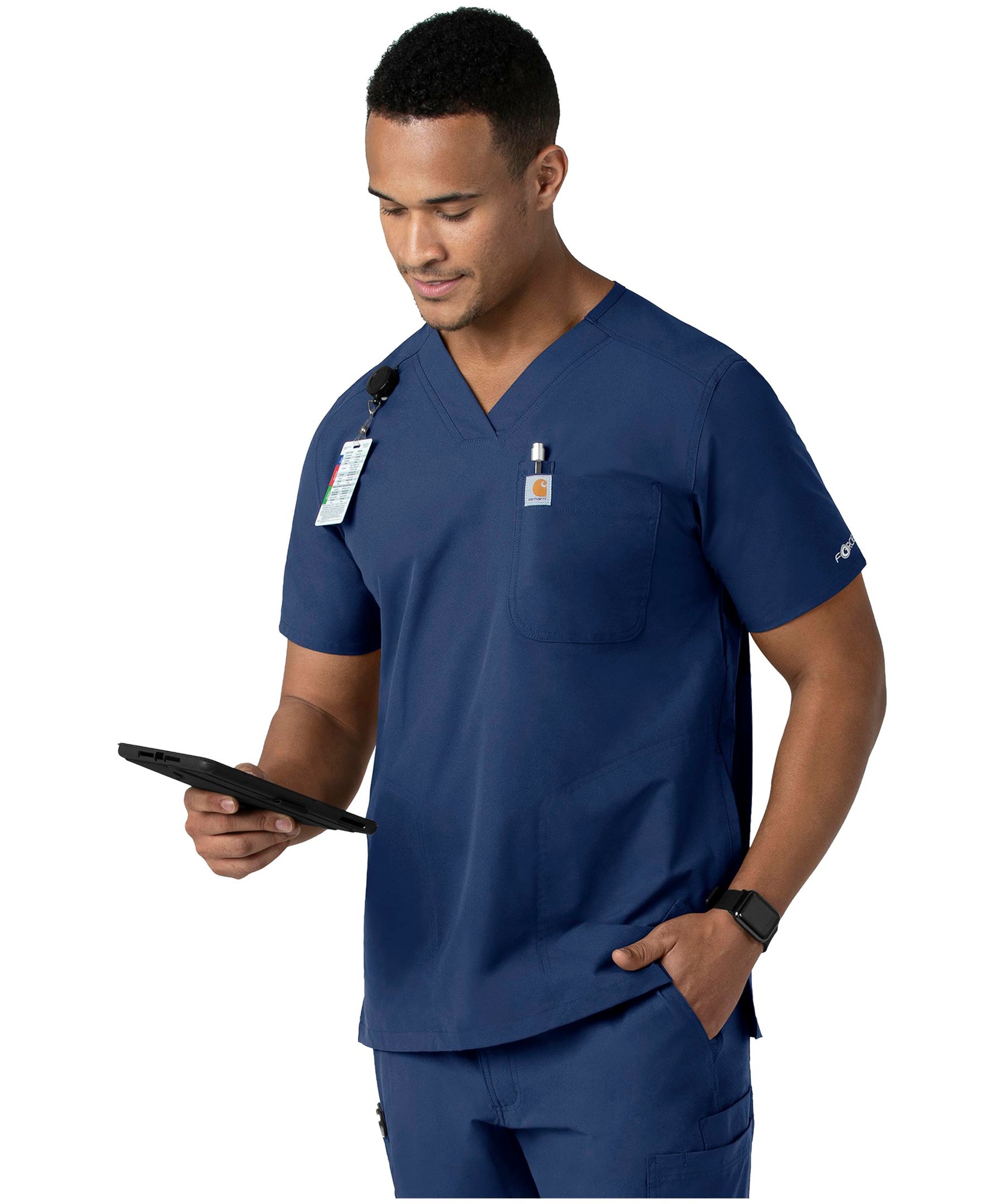 Carhartt Men's Force Modern Fit V Neck Scrub Top | Mark's