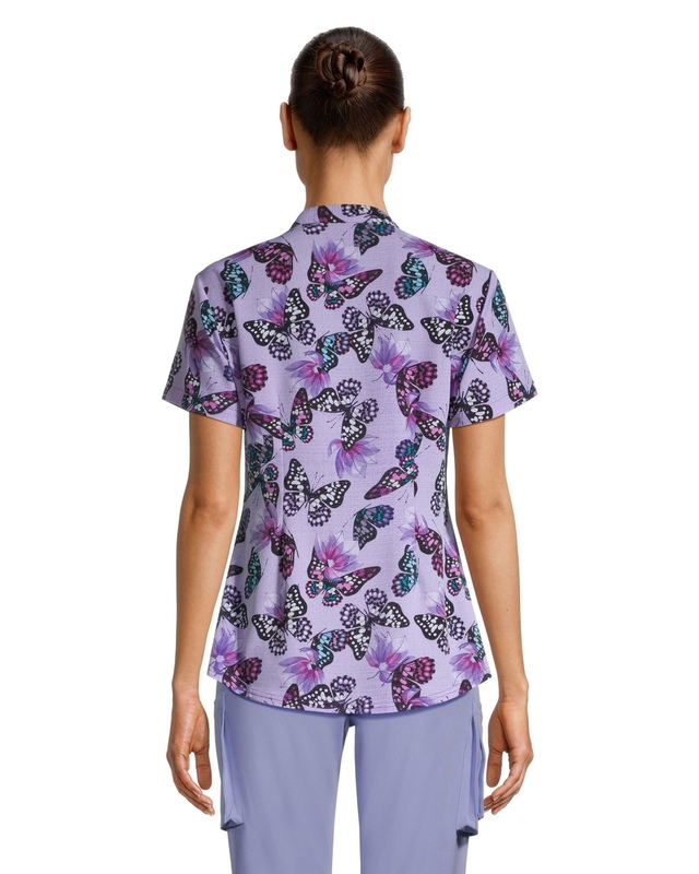 Health Pro Women's Monarch Garden V Neck Scrub Top | Mark's
