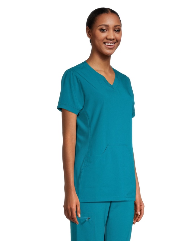 Scrubletics Women's Kangaroo Pocket V Neck Scrub Top | Mark's