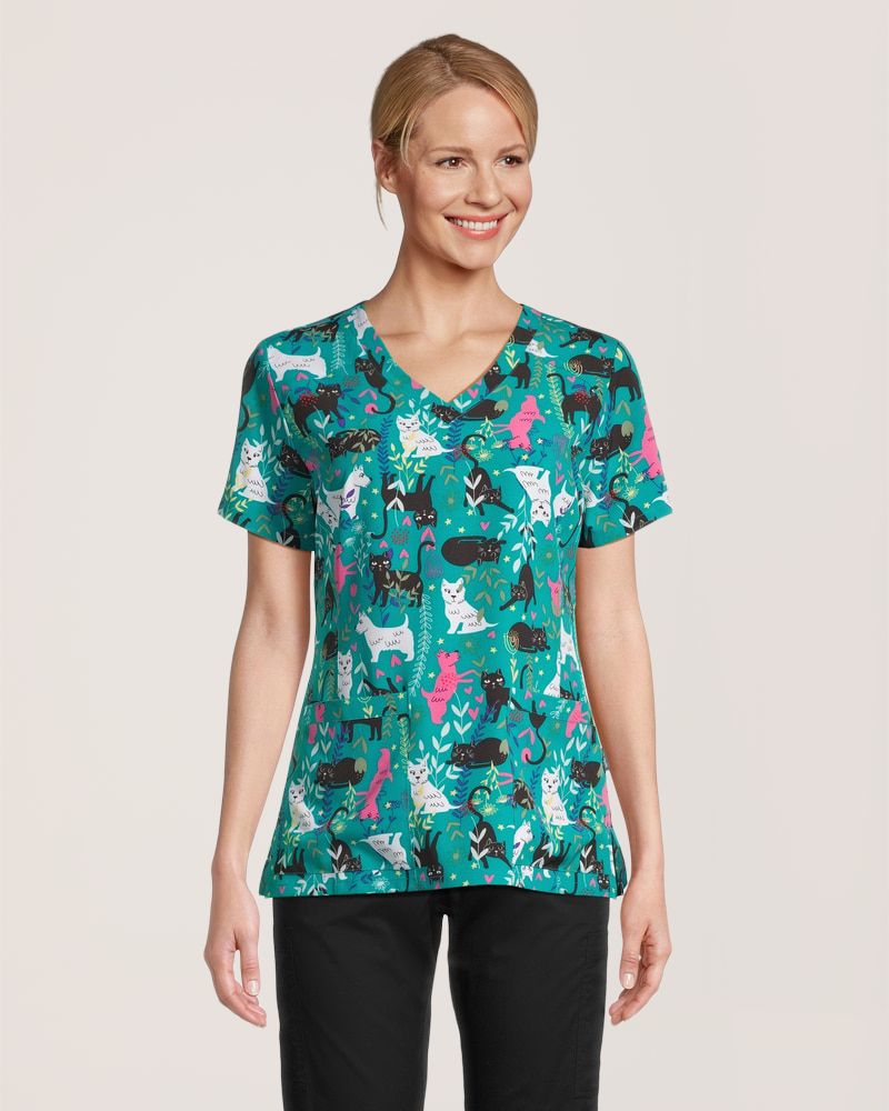 Health Pro Women's 4-Way Stretch V Neck Scrub Top | Mark's