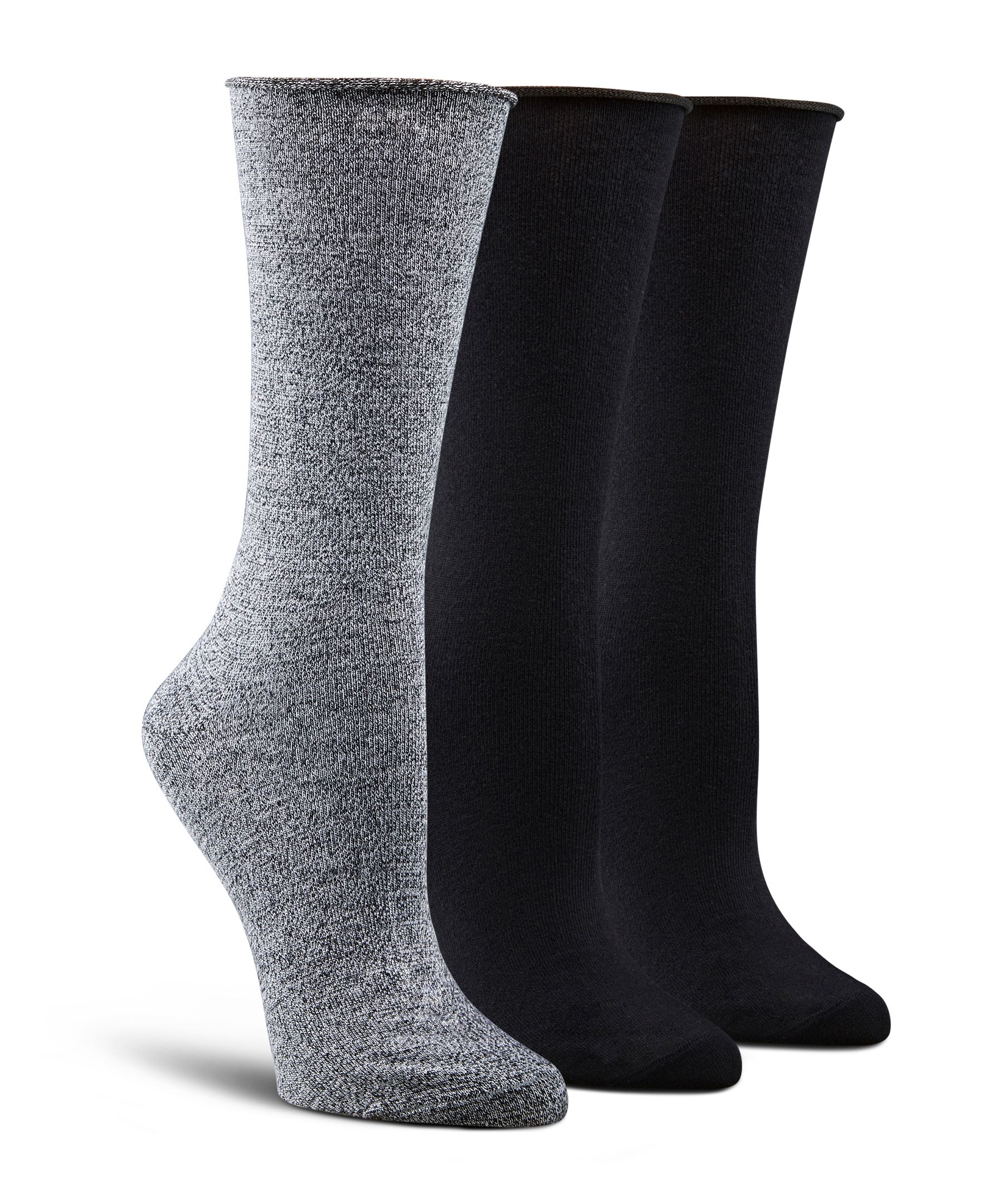 Denver Hayes Women's 3-Pack Bamboo Rolled Edge Crew Cut Socks | Mark's