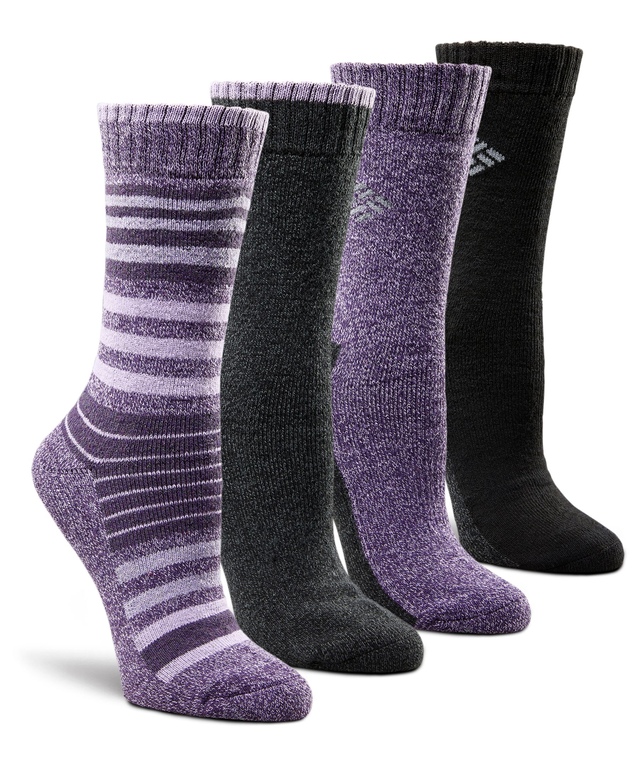 Columbia Women's 4 Pack Stripe Moisture Guard Crew Socks | Marks