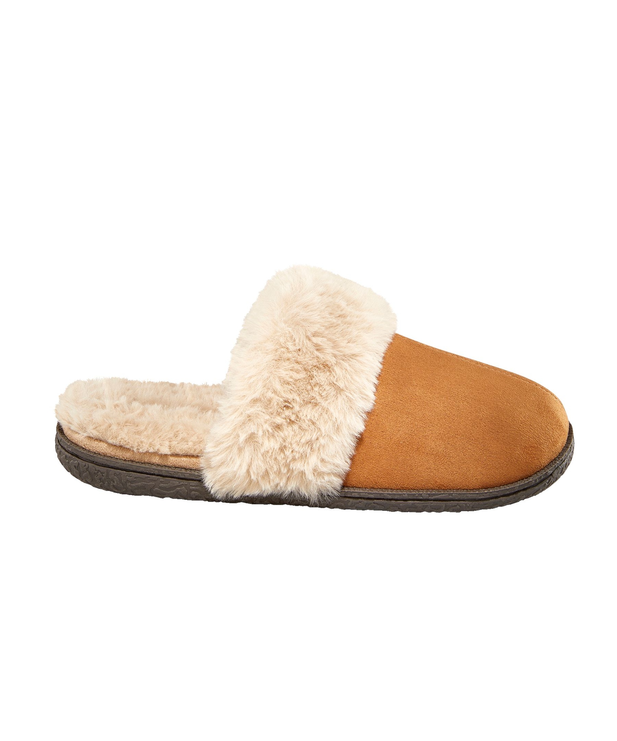 WindRiver Women's Faux Fur Trim Suede Slippers | Mark's