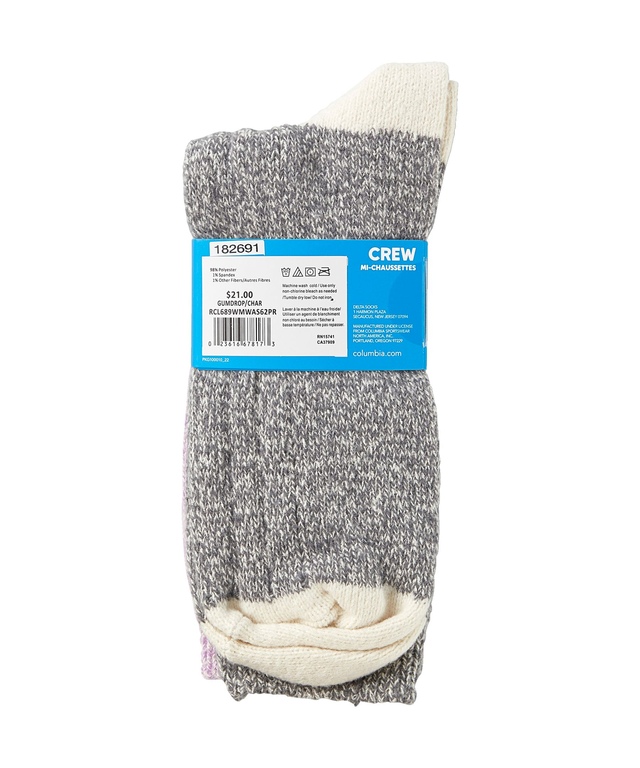 Columbia Women's 2 Pack Super Soft Classic C Stripe Crew Socks | Mark's