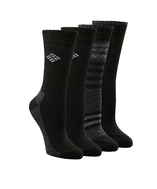 Columbia Women's 4 Pack Stripe Moisture Guard Crew Socks | Mark's