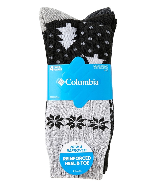 Columbia Women's 4 Pack Winter-Effic Moisture Control Crew Socks | Marks
