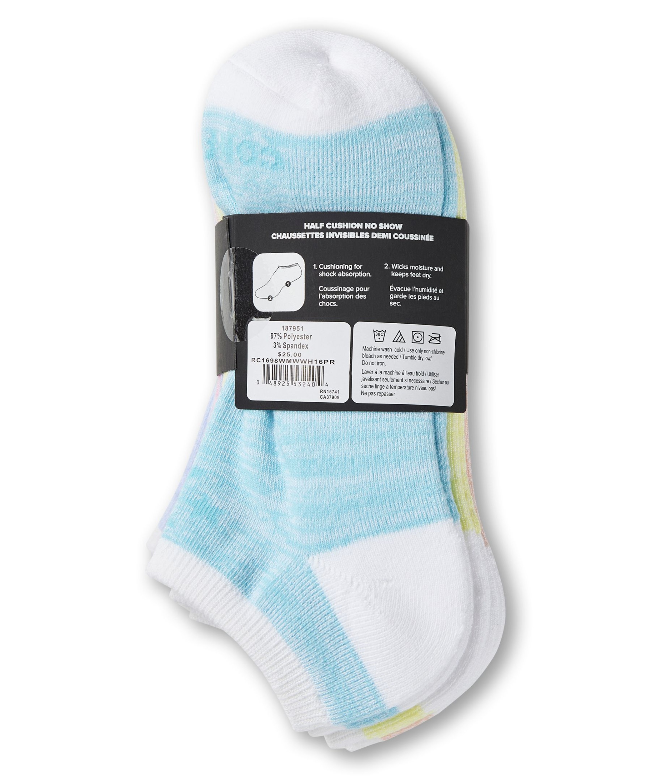 Converse Women's Half Cushion No Show Socks, 6 Pack | Mark's